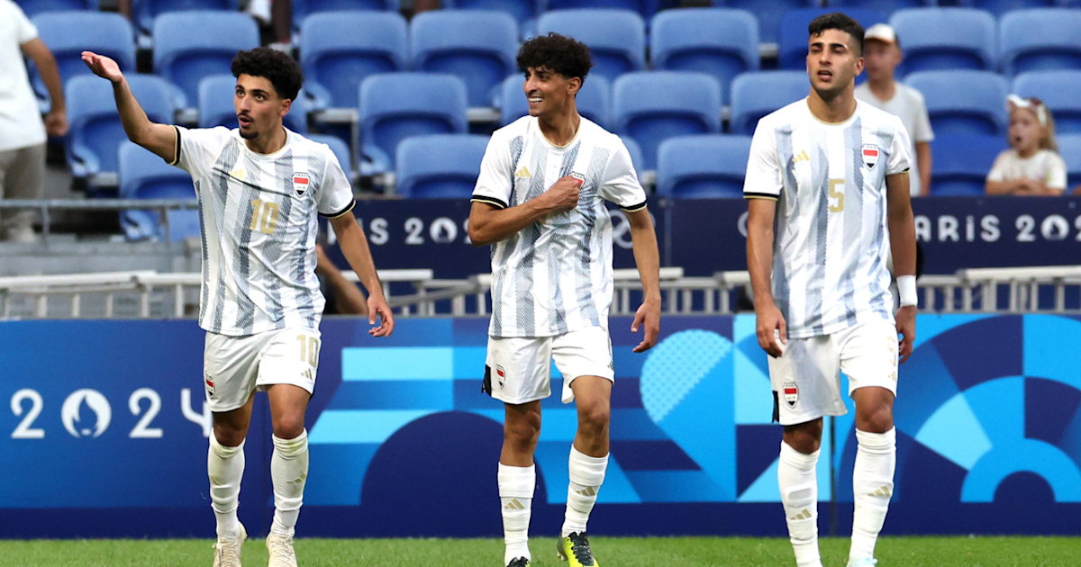 Iraq vs Ukraine men's football group stage match at Paris 2024 Olympics ...