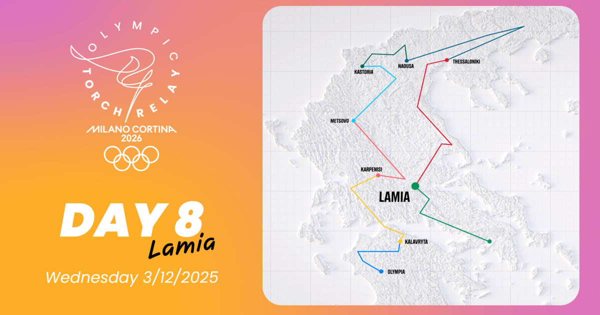 Destaques | Dia 8 - Lamia | Revezamento da Tocha Olímpica | Milano ...