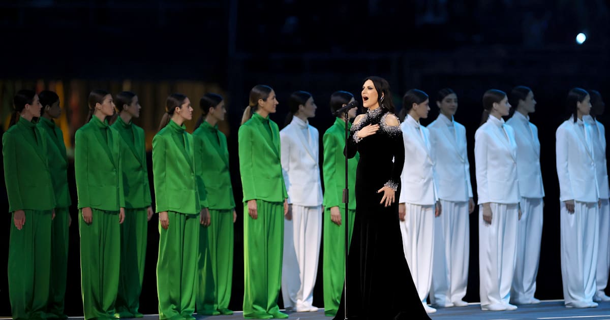 Laura Pausini sings national anthem at Opening Ceremony of Winter ...
