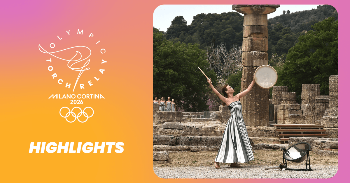 Highlights | Olympic Flame Lighting Ceremony - Olympia | Milano Cortina ...