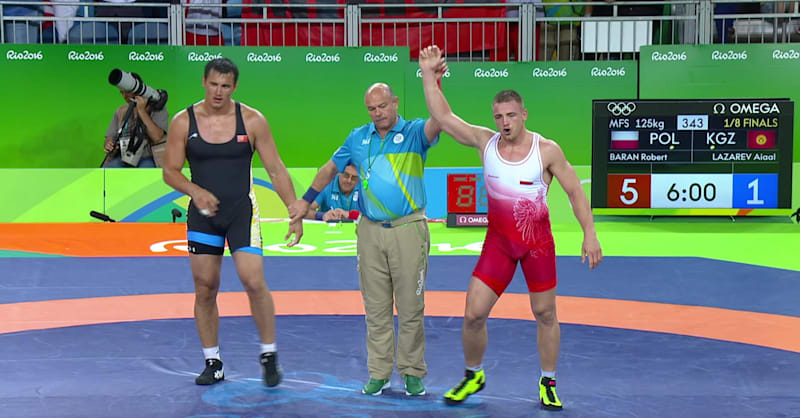 Robert BARAN (POL) df. Aiaal LAZAREV (KGZ), 5-1