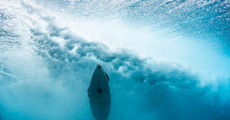 Behind the scenes: Filming underwater during Olympic surfing in Tahiti