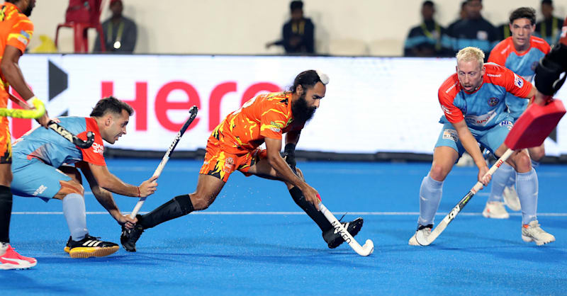 Shrachi Rarh Bengal Tigers vs Delhi SG Pipers highlights | Hockey India ...