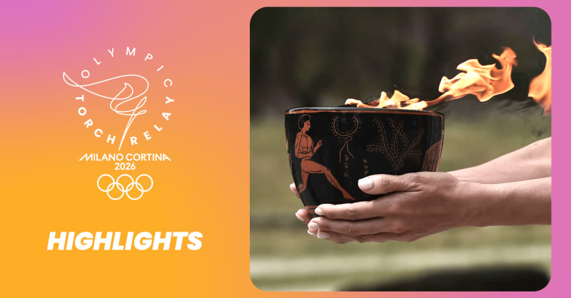 Olympic Flame Handover Ceremony - Highlights | Athens | Milano Cortina 2026
