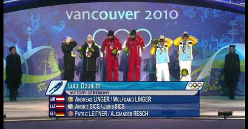 Men's Doubles Victory Ceremony - Luge | Vancouver 2010