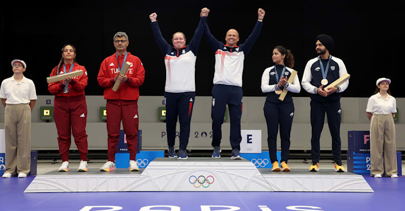Mixed 10m Air Pistol Team Finals | Shooting | Olympic Games Paris 2024