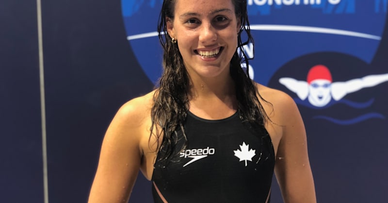Canada's Aurelie Rivard after winning the women’s 50m freestyle S10 at ...