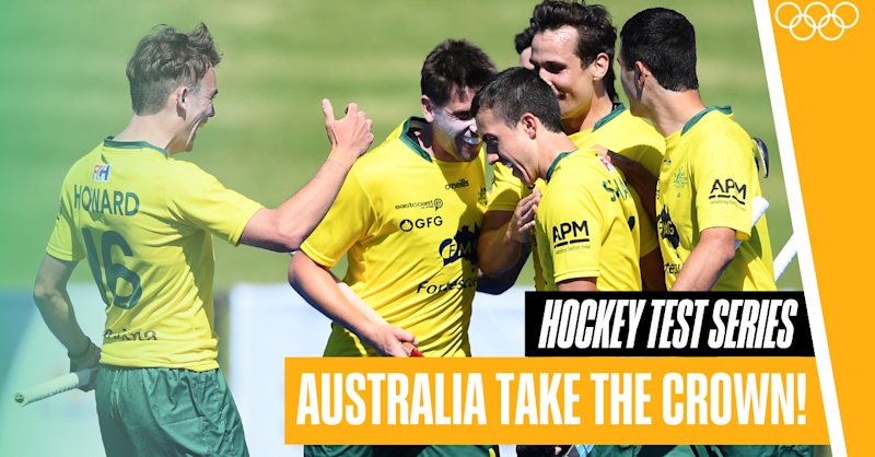 Australia clinches hockey Test series with comeback