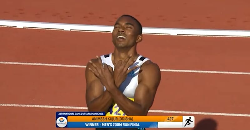 Animesh Kujur wins 200m gold | National Games 2025 highlights