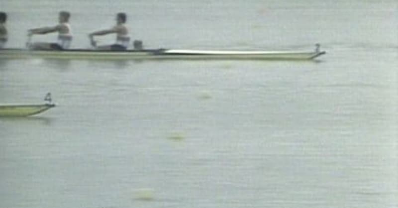 Steve Redgrave's first rowing Olympic gold - Los Angeles 1984