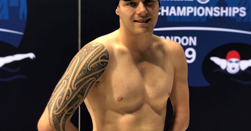 New Zealand's Cameron Leslie wins the 50m freestyle S4 in a world ...