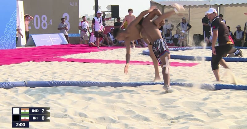 Sujay Tanpure settles for silver in beach wrestling | Asian Youth Games ...