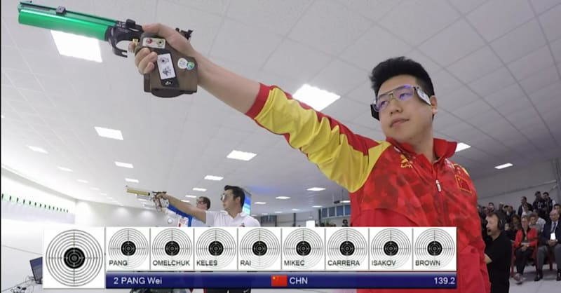 Mikec wins after holding a commanding lead in the 10m air pistol men's ...