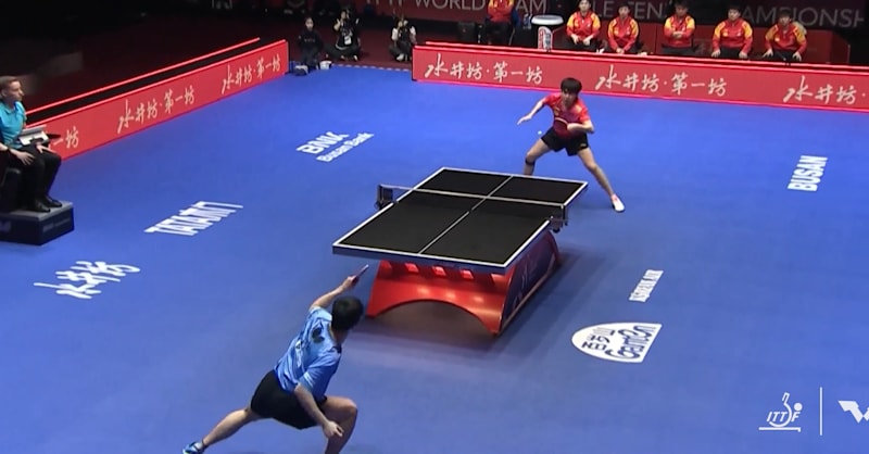 WATCH: Wang Chuqin wins incredible point after 29-shot table tennis rally
