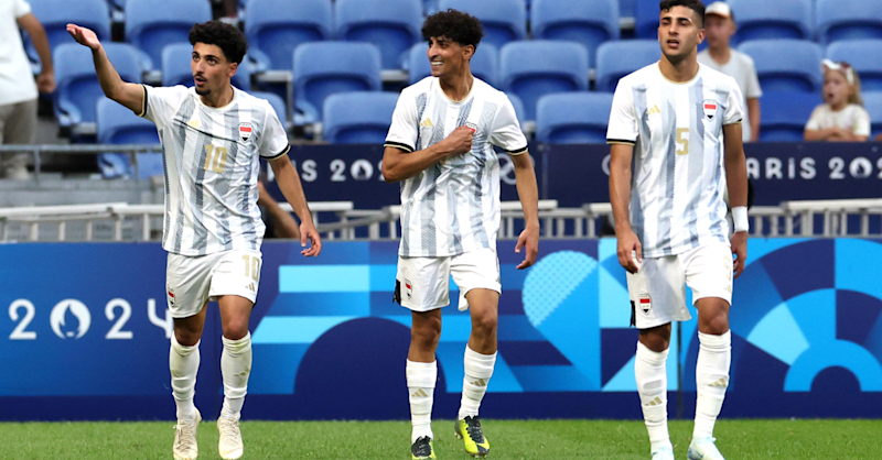 Iraq vs Ukraine men's football group stage match at Paris 2024 Olympics ...