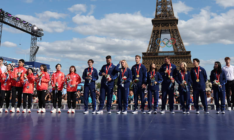 Beijing 2022 Olympians receive medals at Champions Park